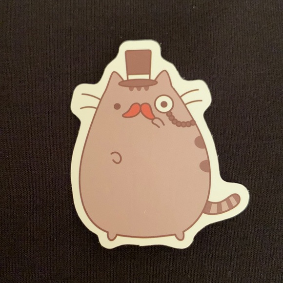 Accessories | 1 In Bundle Pusheen Fancy Mustache Sticker New | Poshmark